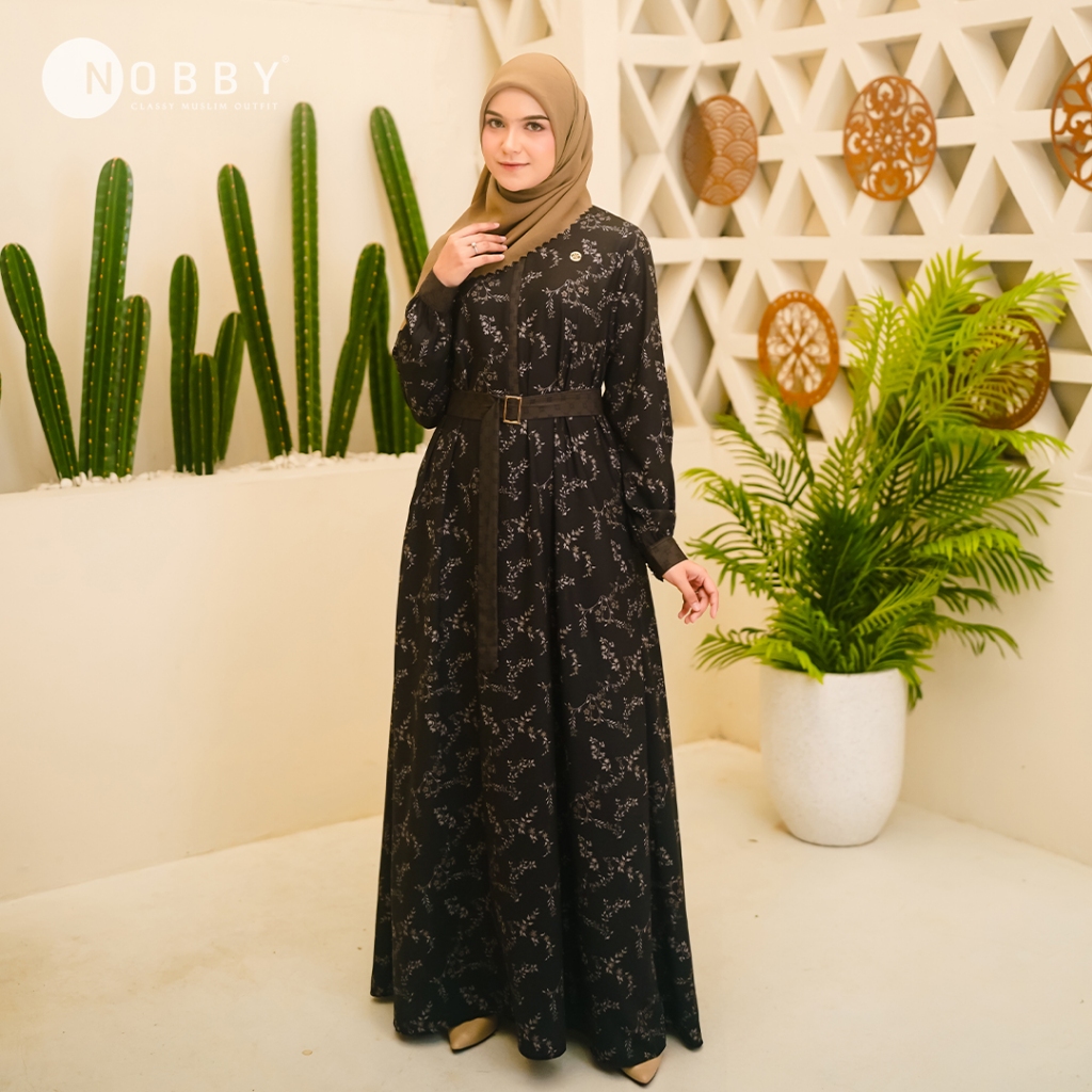 Jual Nobby Gema Dress Bahan Polly Ceroline | Shopee Indonesia