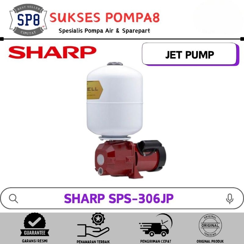 Jual Pompa Air Sharp SPS-306 JP Otomatis + Tabung 19L / Pompa Air Jet Pump | Shopee Indonesia