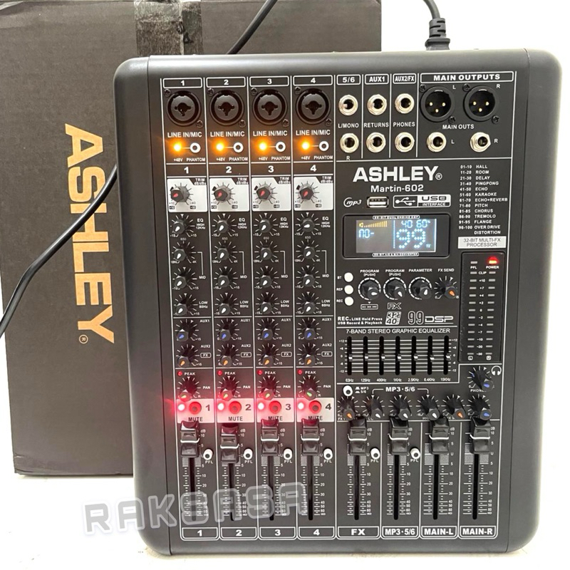 Jual power mixer ashley martin 602 series original 6 channel bluetooth Martin602 | Shopee Indonesia