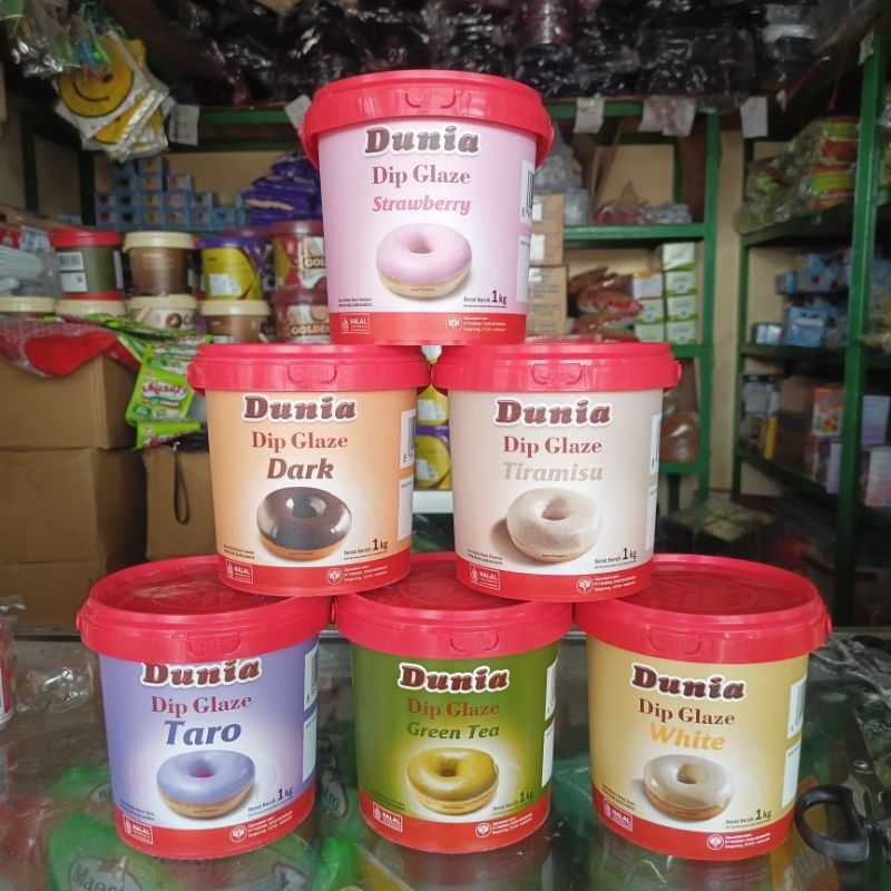 Jual Glaze Dunia Dip Glaze 1 kg all varian topping donat | Shopee Indonesia