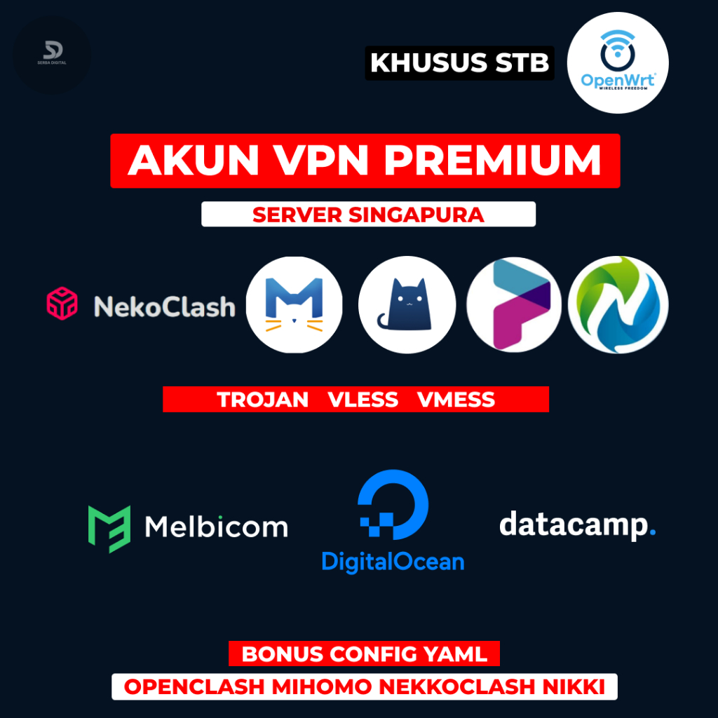 Jual SERBA DIGITALKU VPN PREMIUM UNTUK STB OPENWRT SERVER SINGAPURA (SG) SERVER PLUS PLUS ...