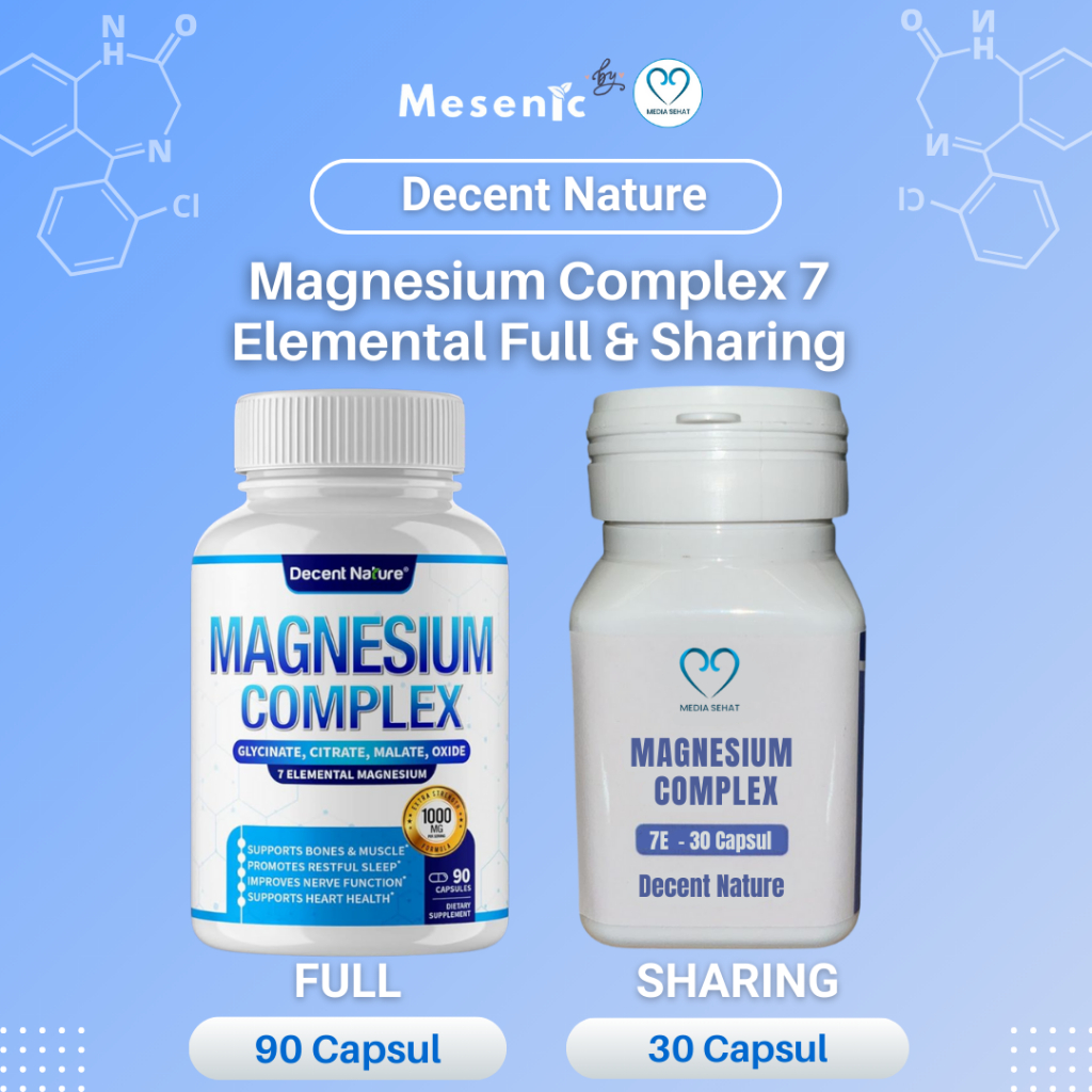 Jual Magnesium Complex 7 Elemental Magnesium Supplement 1000mg ...