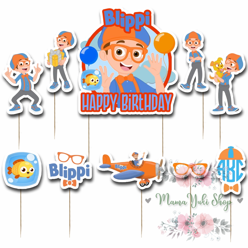 Jual Topper Cake Hiasan Kue Ulang Tahun Anak motif BLIPPI | Shopee ...