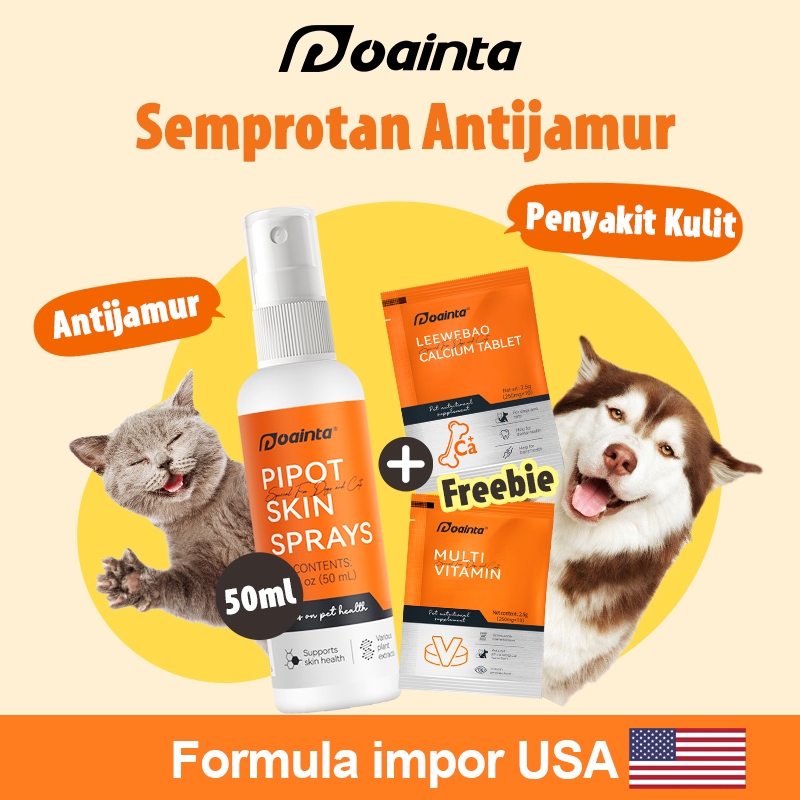 Jual PUAINTA Antijamur Anti Kutu Pipot Semprotan Kulit Kucing dan ...