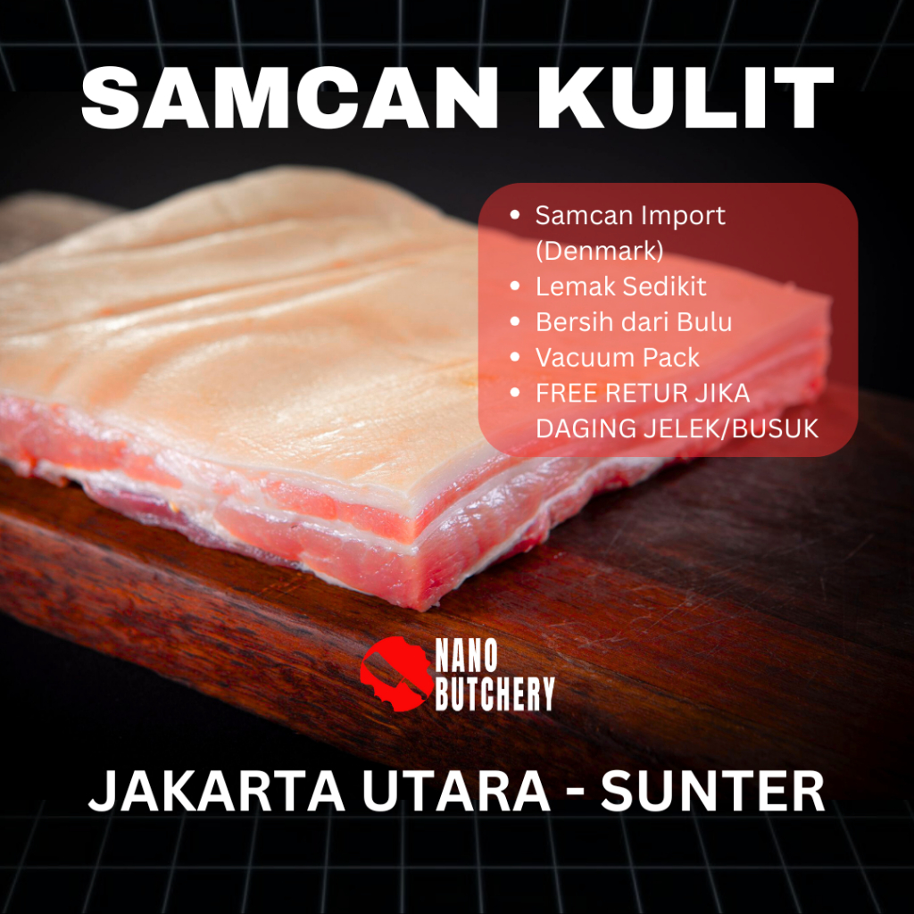 Jual Samcan Kulit Daging Babi 5 Lapis Pork Belly Skin On Fresh Frozen ...