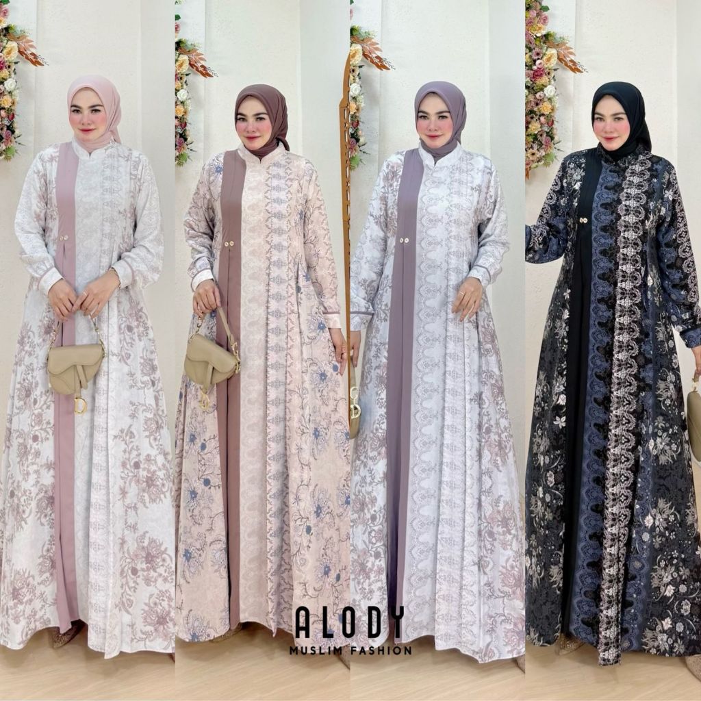 Jual Dahlia Dress By Hmf Luxury Original Best Seller Gamis Simple ...