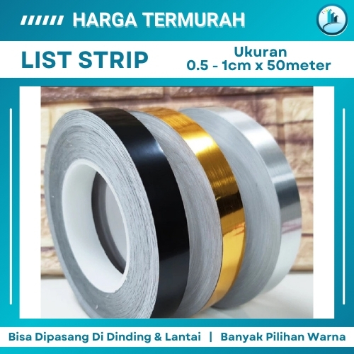 Jual Stiker List Strip Dinding Stiker List Plat Dinding Keramik Gold ...