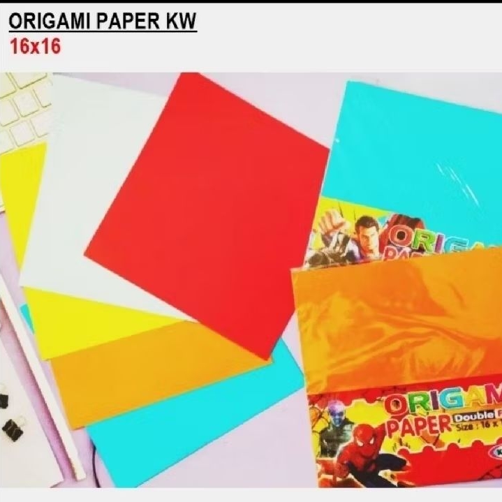 Jual Kertas Origami 16 X 16 cm, Kertas Lipat 2 sisi, isi 20 lembar ...