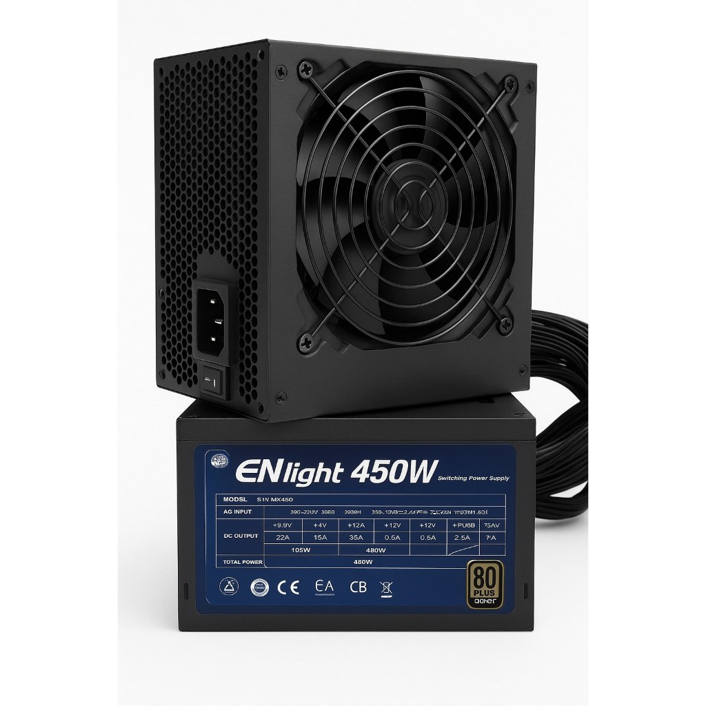 Jual PSU Enlight 450W 80+ Bronze Bekas | Active PFC | 6+2pin VGA ...