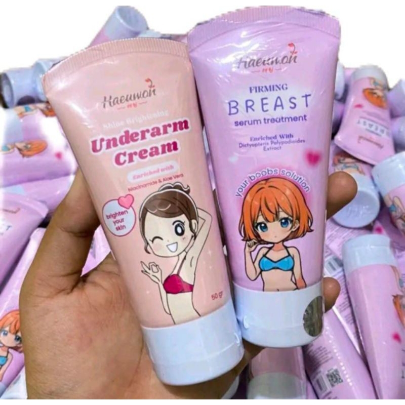 Jual Haeuwon shine brightening underarm cream and Firming breast serum ...