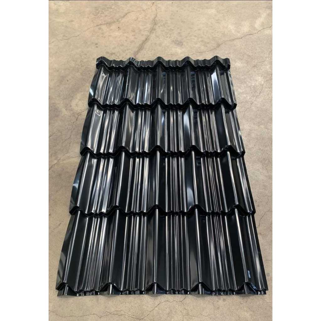 Jual Genteng Metal Prima 4 Susun R30 warna hitam, coklat, Hijau, Merah ...