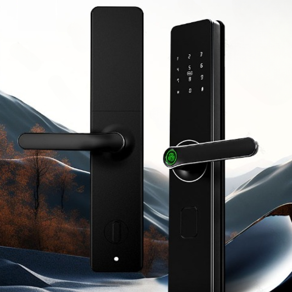 Jual Smart Door Lock Fingerprint Password Card RFID Alarm | Shopee Indonesia