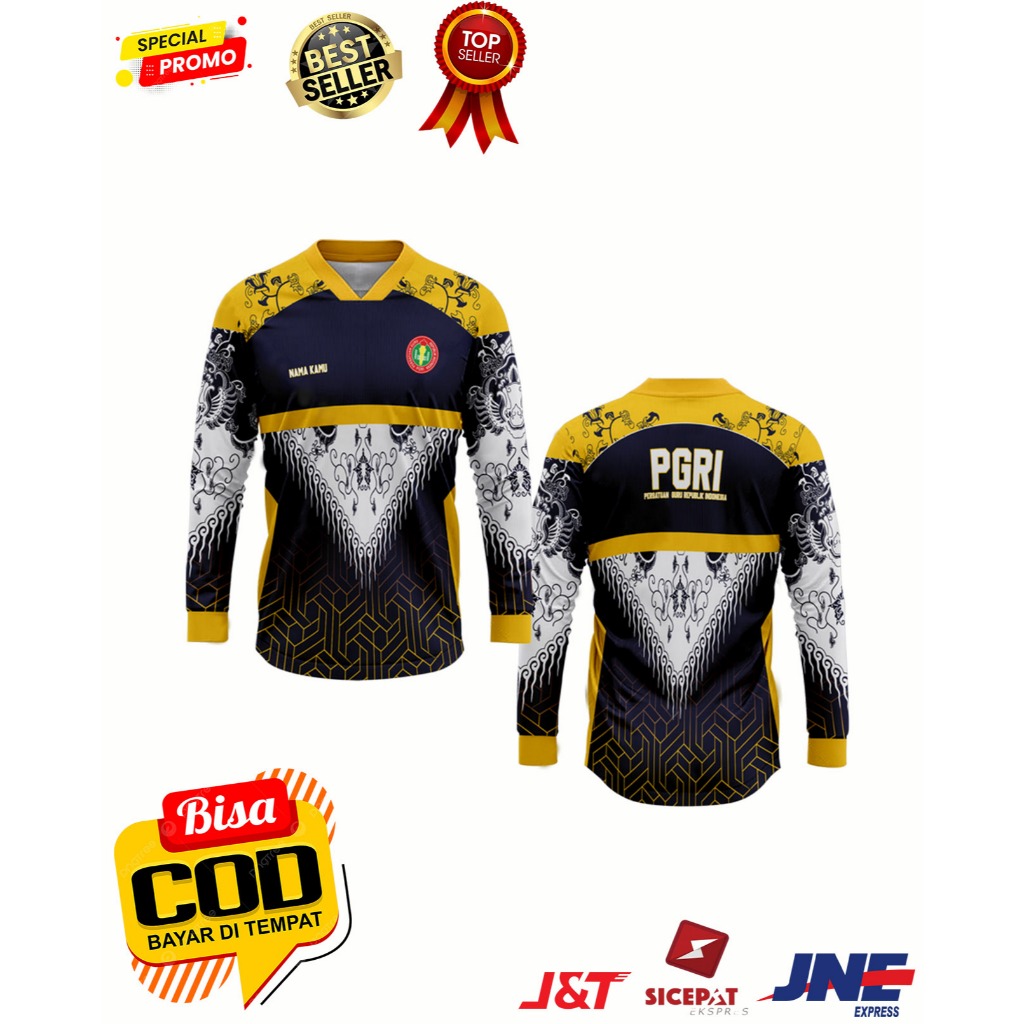 Jual baju kaos jersey PGRI PRIA DEWASA DAN ANAK FULL PRINTING / SUBLIM, JENIS KERAH DAN UKURAN ...