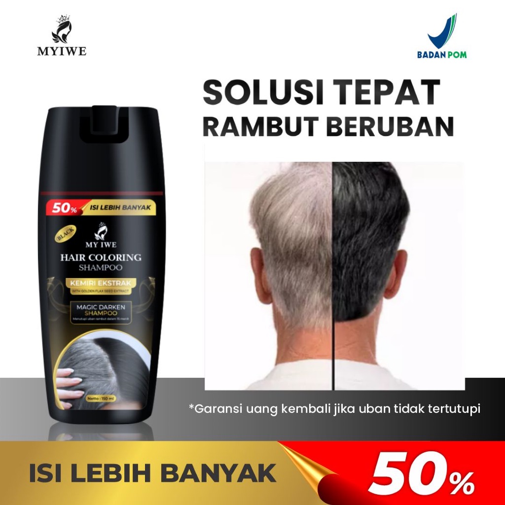 Jual Myiwe Shampoo Penghitam Rambut Uban Original | Shopee Indonesia