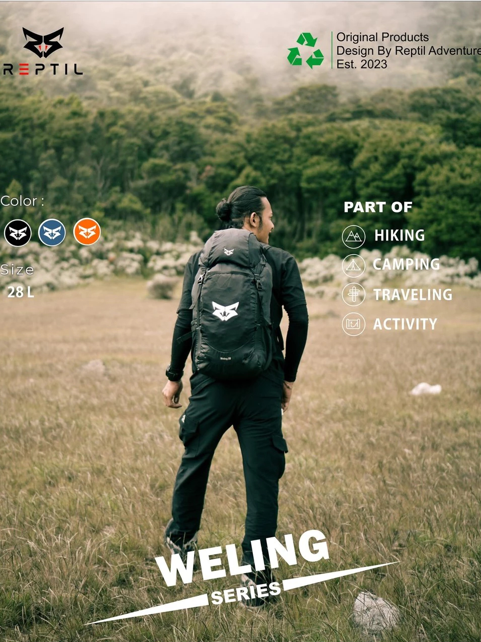 Jual TAS OUTDOOR PACKABLE UL REPTIL ADVENTURE WELING 28L series ...