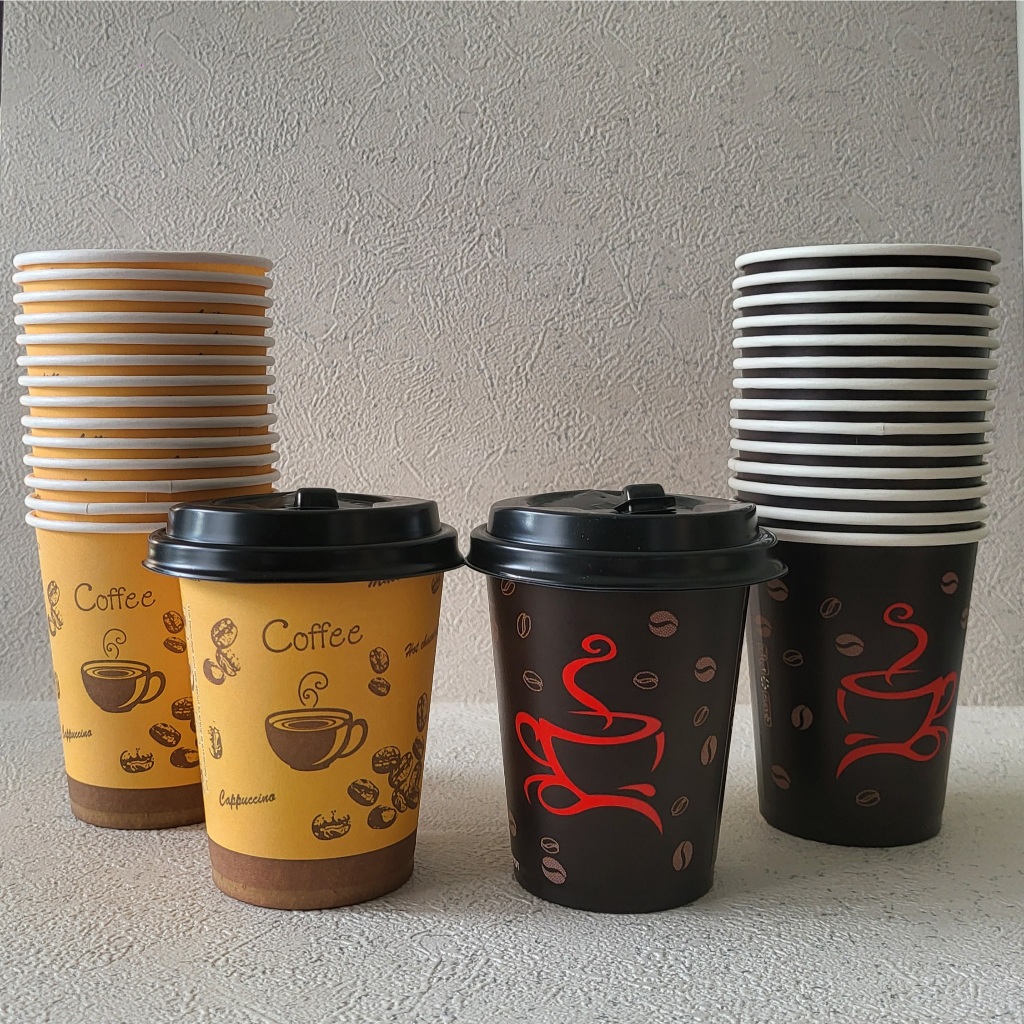Jual Paper Cup Gelas Kertas Takeaway Cup Kopi Teh Minuman Panas Dingin ...