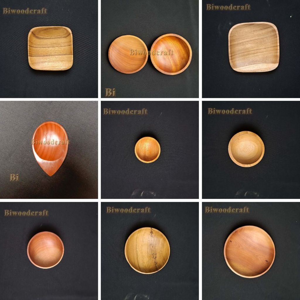 Jual L - Biwood - Tempat sambal - Piring dan mangkok sambal kayu ...