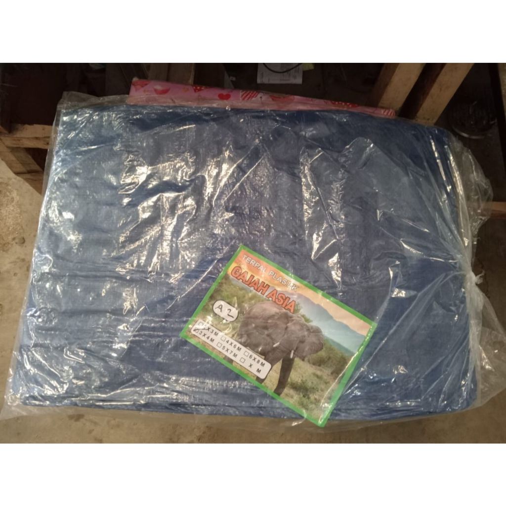 Jual TERPAL PLASTIK CAP GAJAH A2 UKURAN 6X8 6X9 METER | Shopee Indonesia