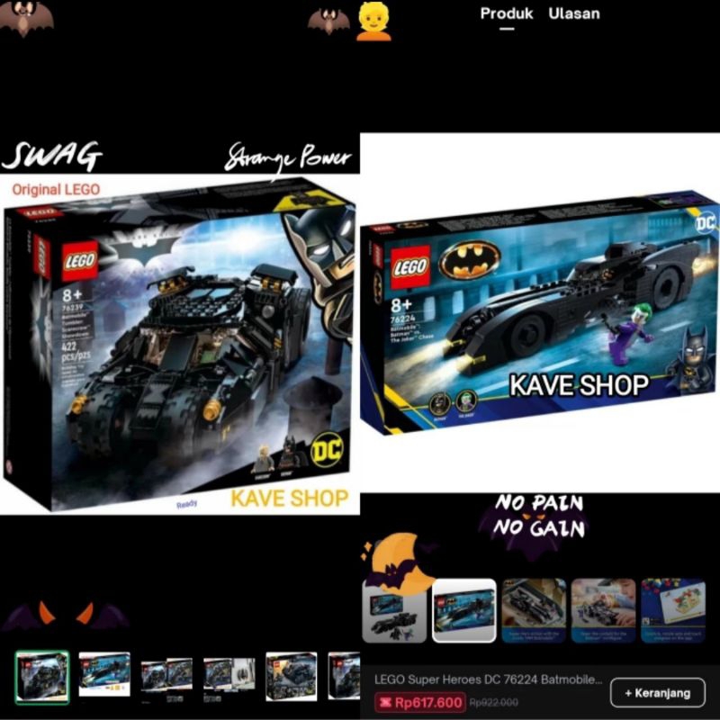 Jual LEGO 76239 Batman DC : Batmobile Tumbler Scarecrow Showdown / LEGO ...