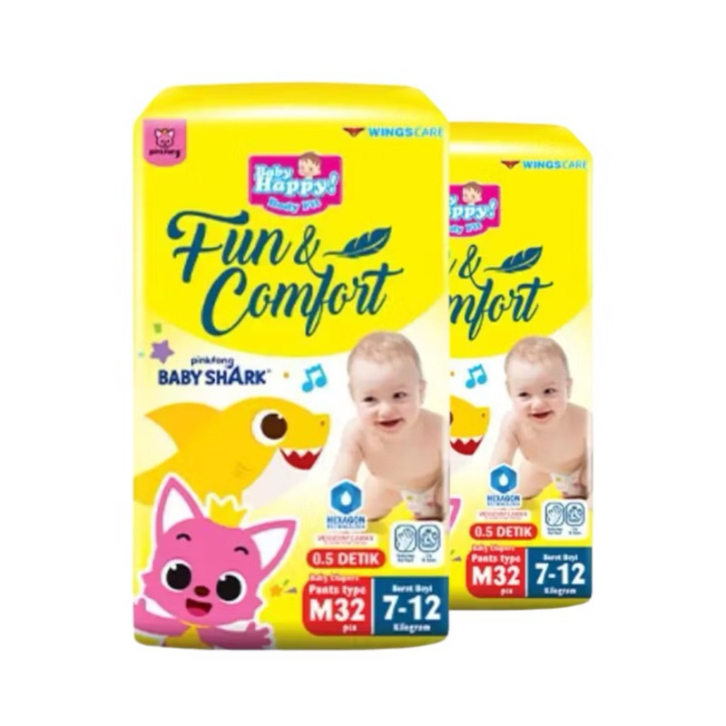 Jual Baby happy pants fun & comfort M32 & L28 | Shopee Indonesia