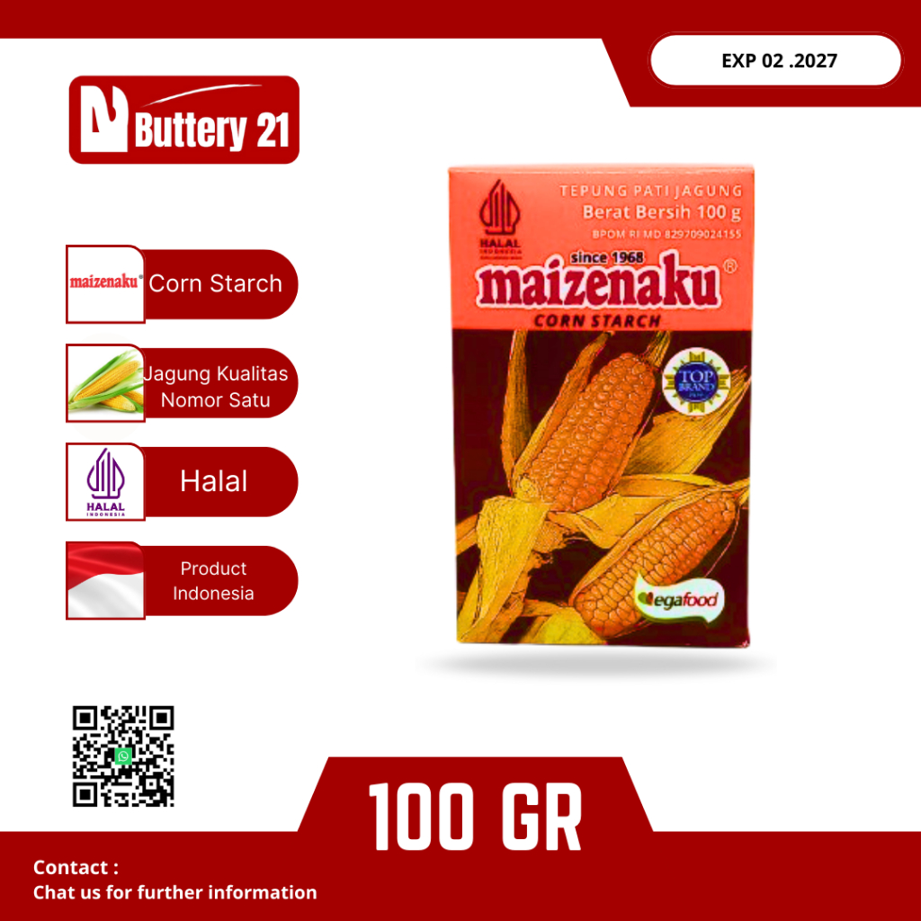 Jual TEPUNG MAIZENAKU 100 GR/TEPUNG PATI JAGUNG/TEPUNG JAGUNG/MAIZENA ...