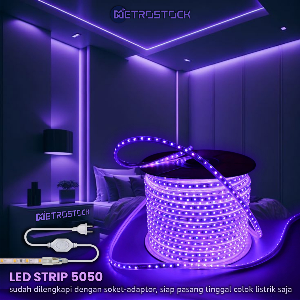 Jual LAMPU LED STRIP SMD 5050 WATERPROOF INDOOR OUTDOOR LAMPU PITA ...