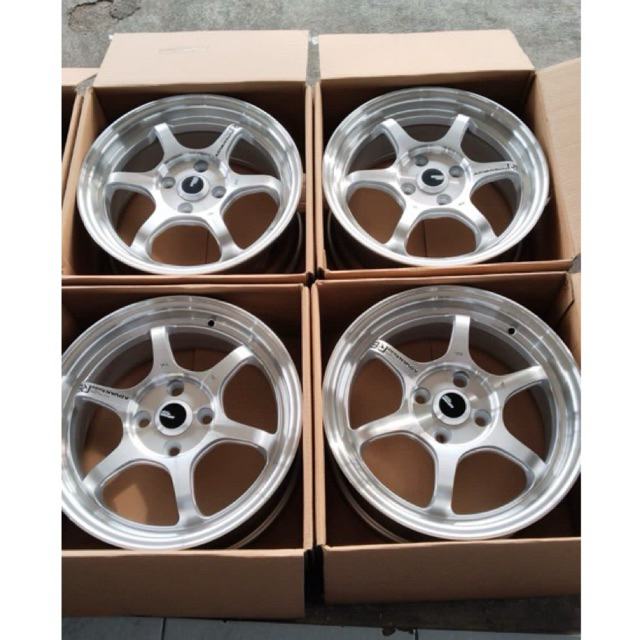 Jual velg rgd 2 ring 15 pcd 4x100 L 6,5 et 4,2 cocok jazz ayla yaris ...