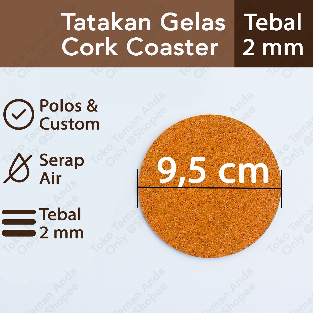 Jual Tatakan Gelas / Cork Coaster / Alas Gelas Gabus 2mm Serap Air / Custom | Shopee Indonesia