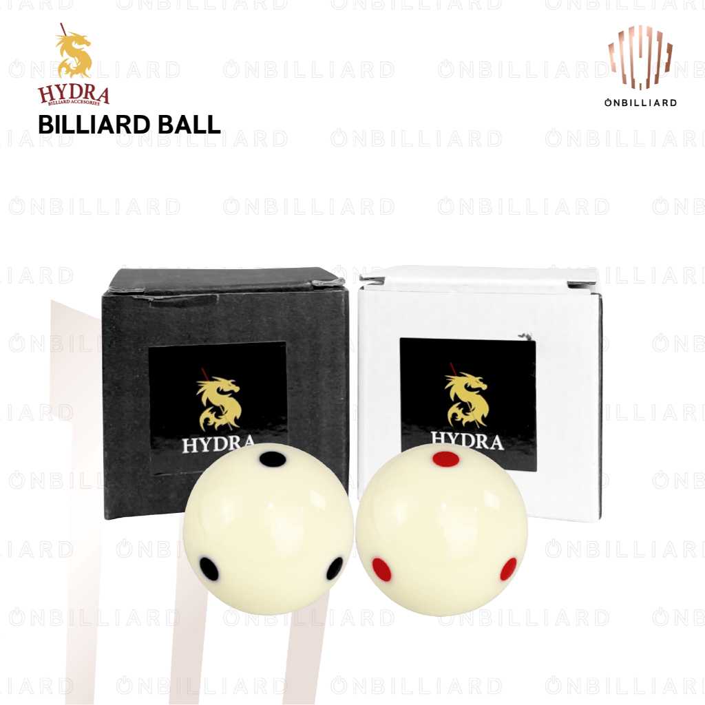 Jual Hydra White Ball Billiard Black Red Dot 2 1/4 57.2mm Bola Putih ...