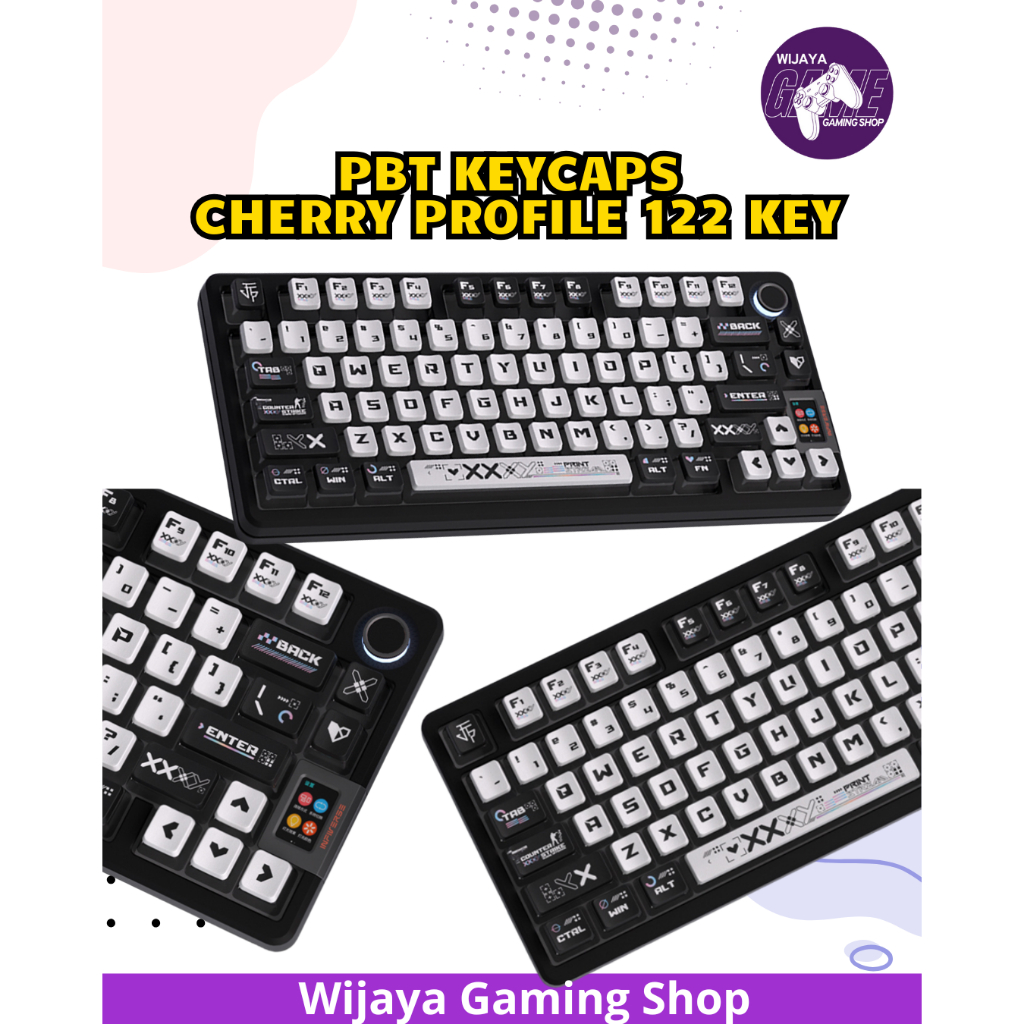 Jual Keycaps Mechanical Keyboard PBT 122 Key Thematic Color Edition ...