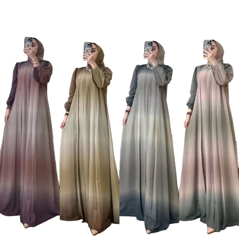 Jual DREANA STORE - Gamis Set Hijab Gradasi Varisha Dress Mewah Wanita ...