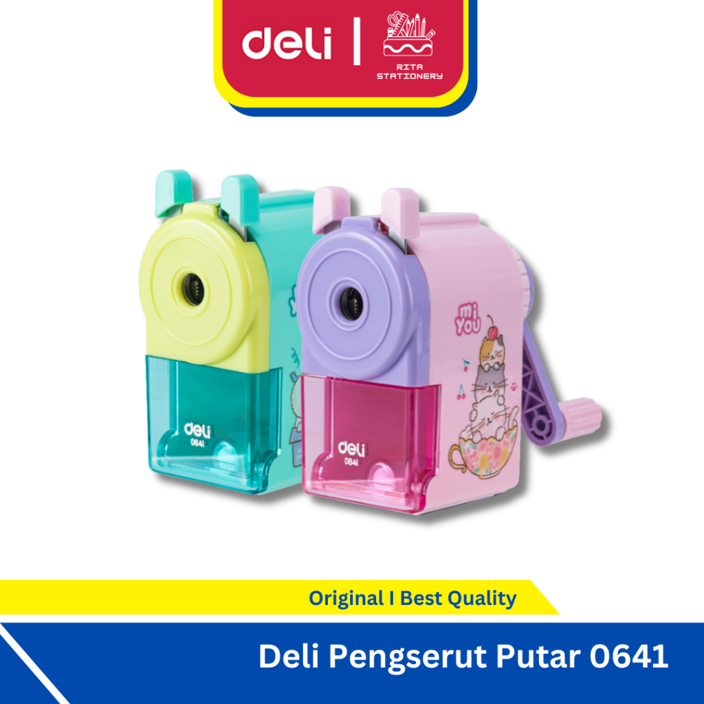 Jual Deli Pengserut Rautan Putar Lucu Cute / Rotary Pencil Sharpener ...