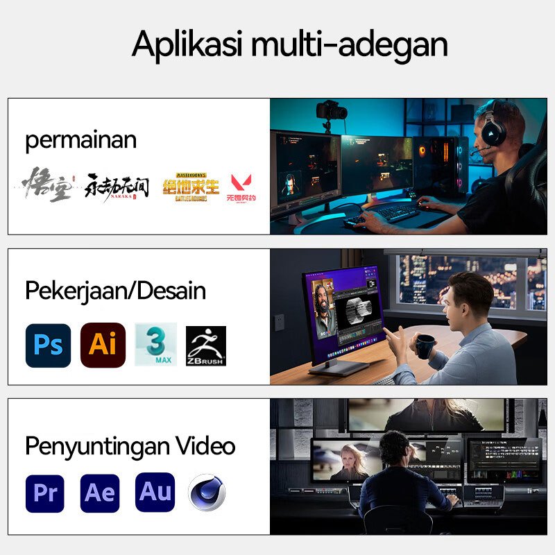 Jual Intel 12-inti PC gaming full set RTX3050VGA/512G SSD desain kantor ...