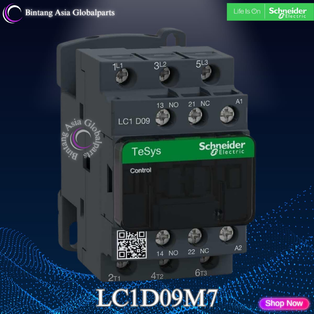 Jual Kontaktor 3p 9a Schneider LC1D09M7 220v Original / Kontaktor 3 Phase 9 Ampere LC1D09 ...