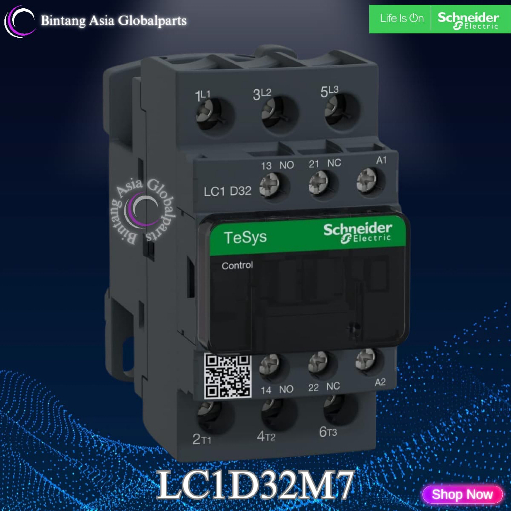 Jual Kontaktor 3p 32a Schneider LC1D32M7 220v Original / Kontaktor 3 Phase 32 Ampere LC1D32 ...