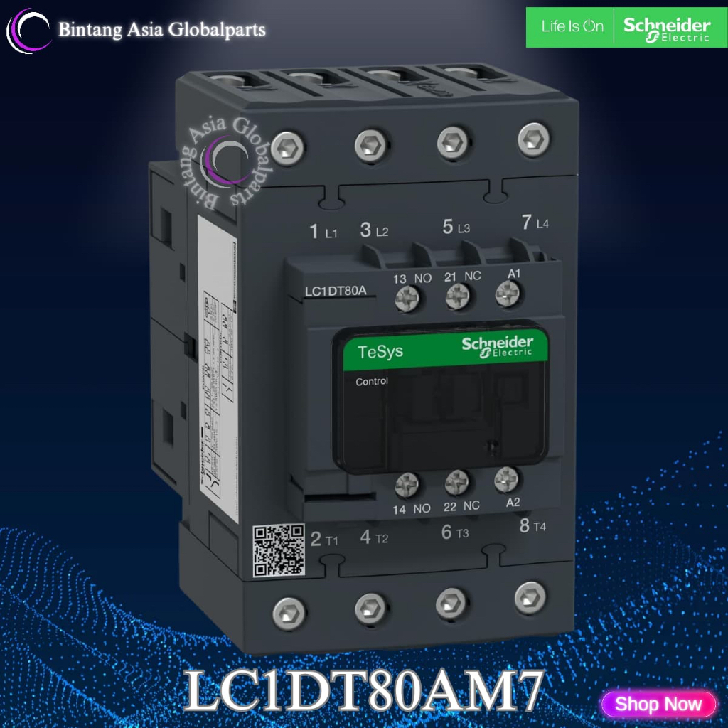 Jual Kontaktor 4p 80a Schneider LC1DT80AM7 220v Original / Kontaktor 4 ...