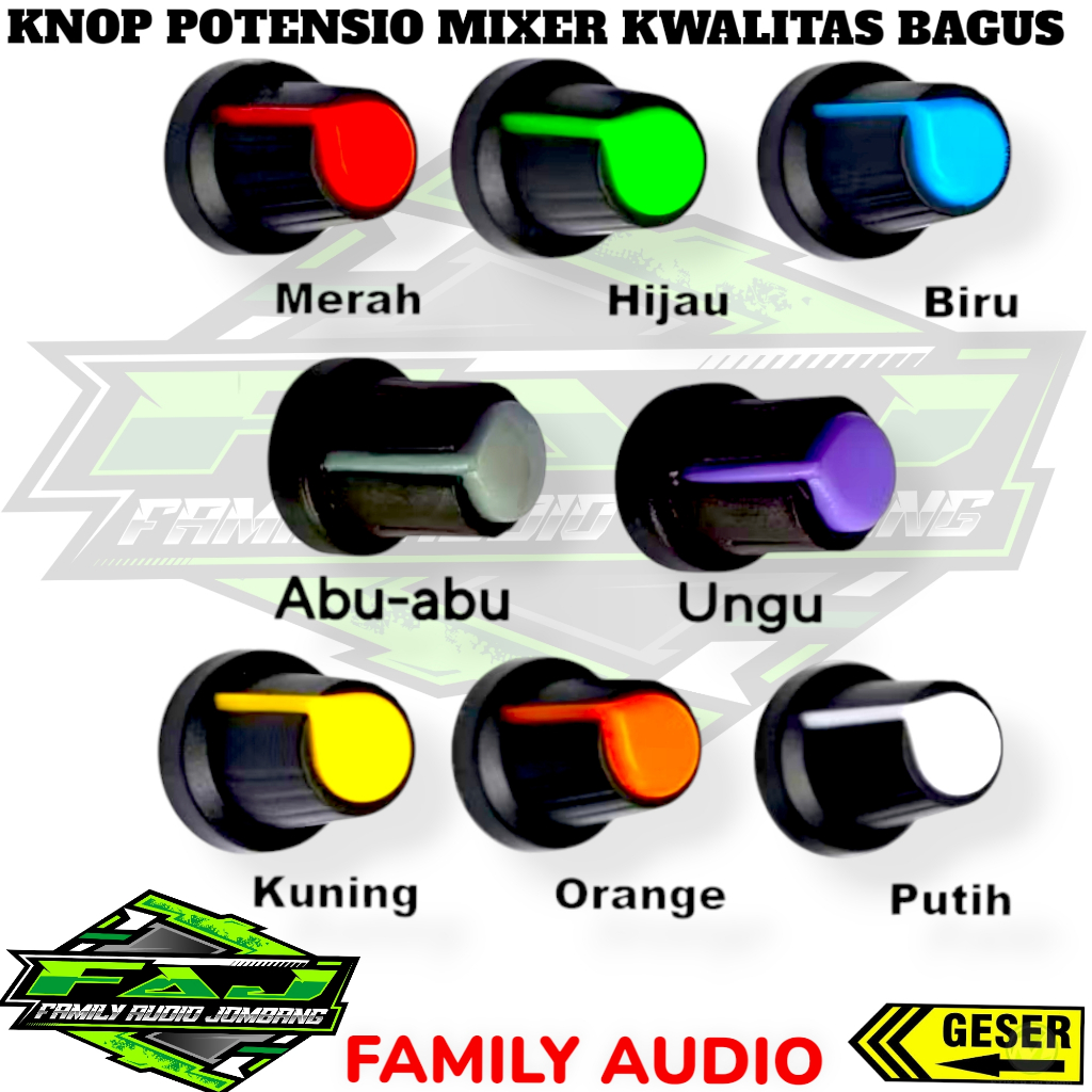 Jual Knop Potensiometer 8 Warna / Kenop Potensio Mixer Kualitas Bagus | Shopee Indonesia