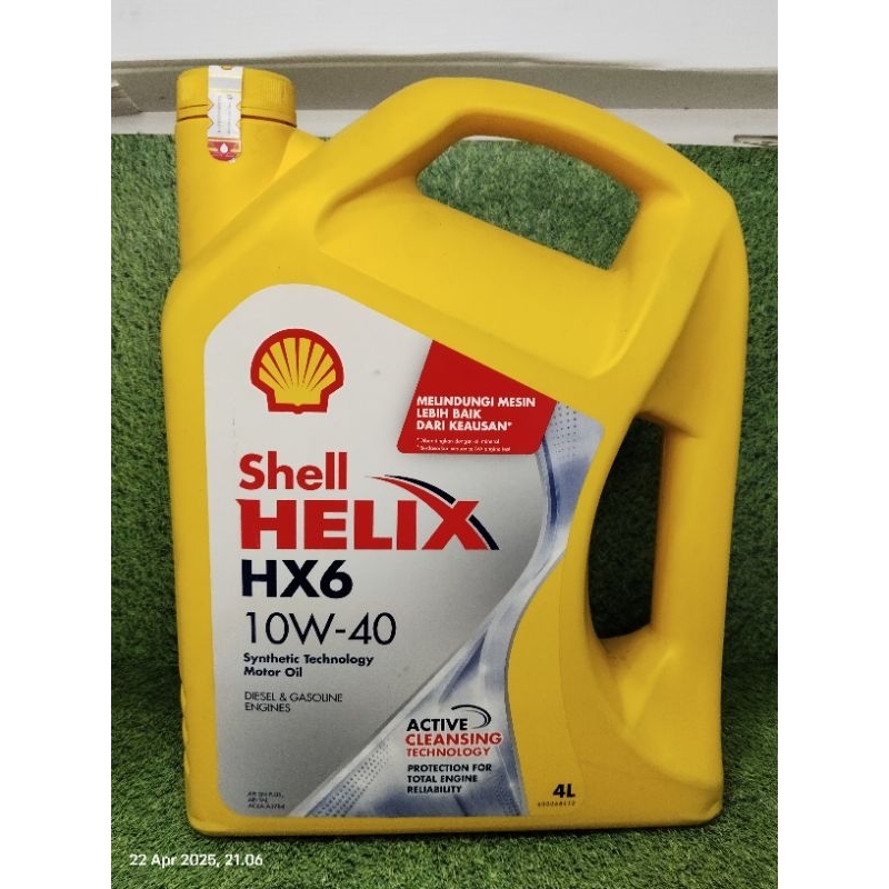 Jual OLI OIL SHELL HELIX HX6 10W-40 PELUMAS OLI MESIN MOBIL UNIVERSAL ...