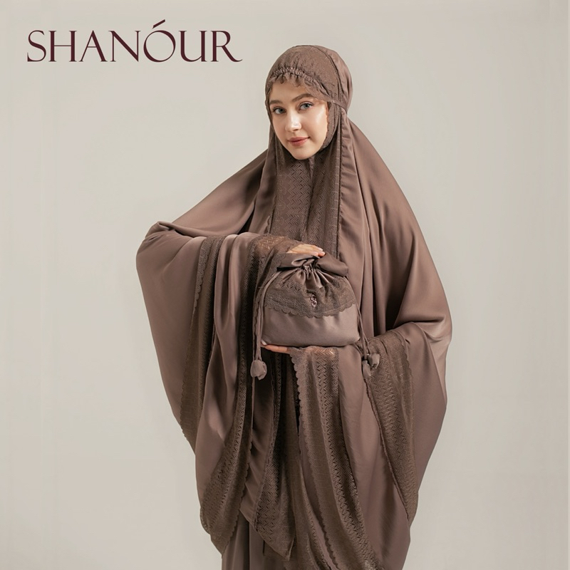 Jual Mukena Premium Silk Taupe Dune | Mukena Sutra Mewah with Box ...