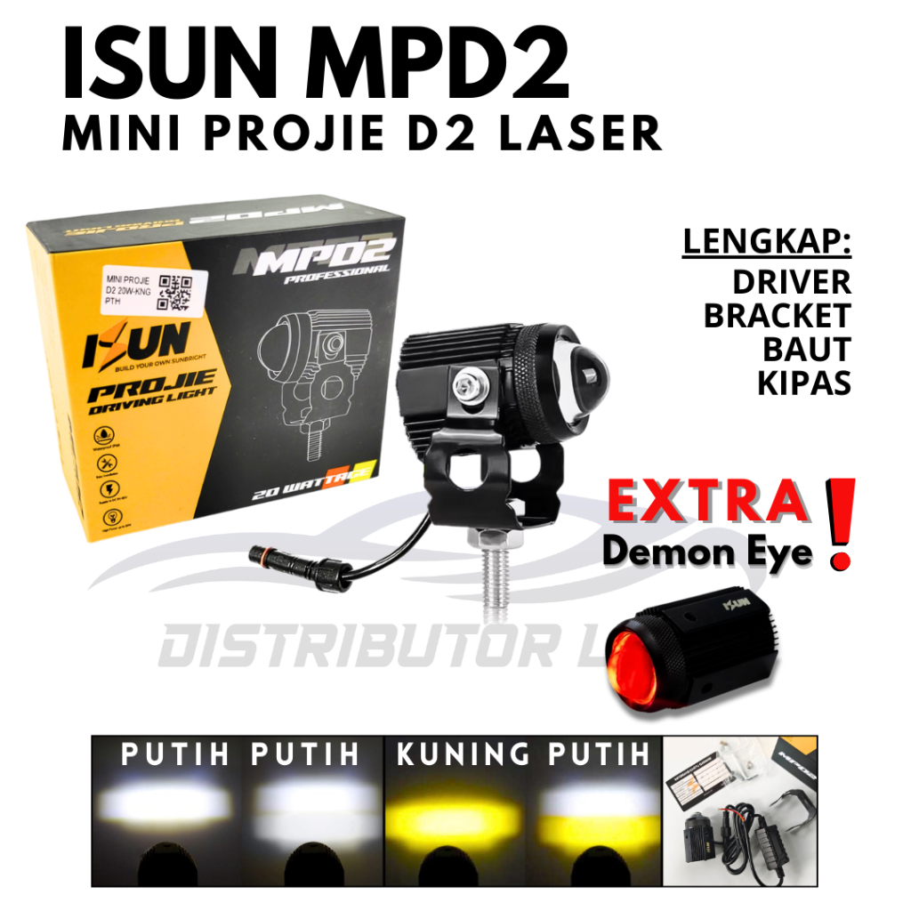 Jual ISUN MPD2 Pro Mini Projie Lampu Tembak Sorot D2 Laser MP D2 iSUN | Shopee Indonesia