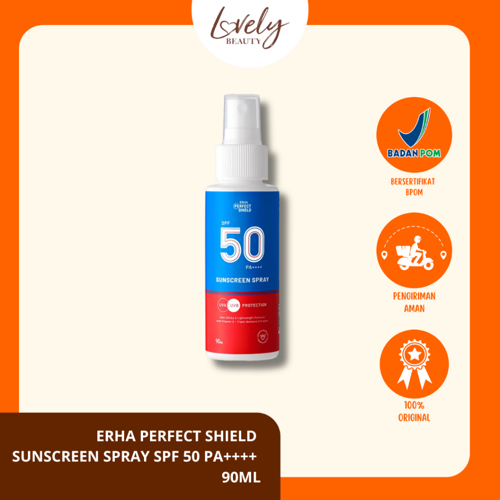 Jual LOVELY | ERHA PERFECT SHIELD SUNSCREEN SPRAY SPF 50 PA++++ 90ML | Shopee Indonesia