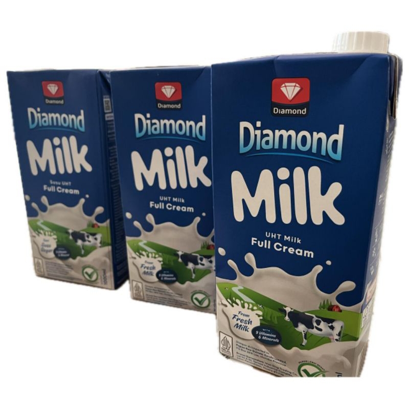 Jual Diamond Milk Susu UHT Full Cream 1L | Shopee Indonesia