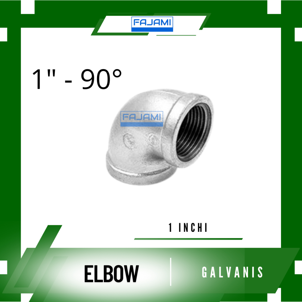 Jual Fitting Pipa Elbow Galvanis Drat Besi 1" Inchi/ Knee 1" Inci 90 ...