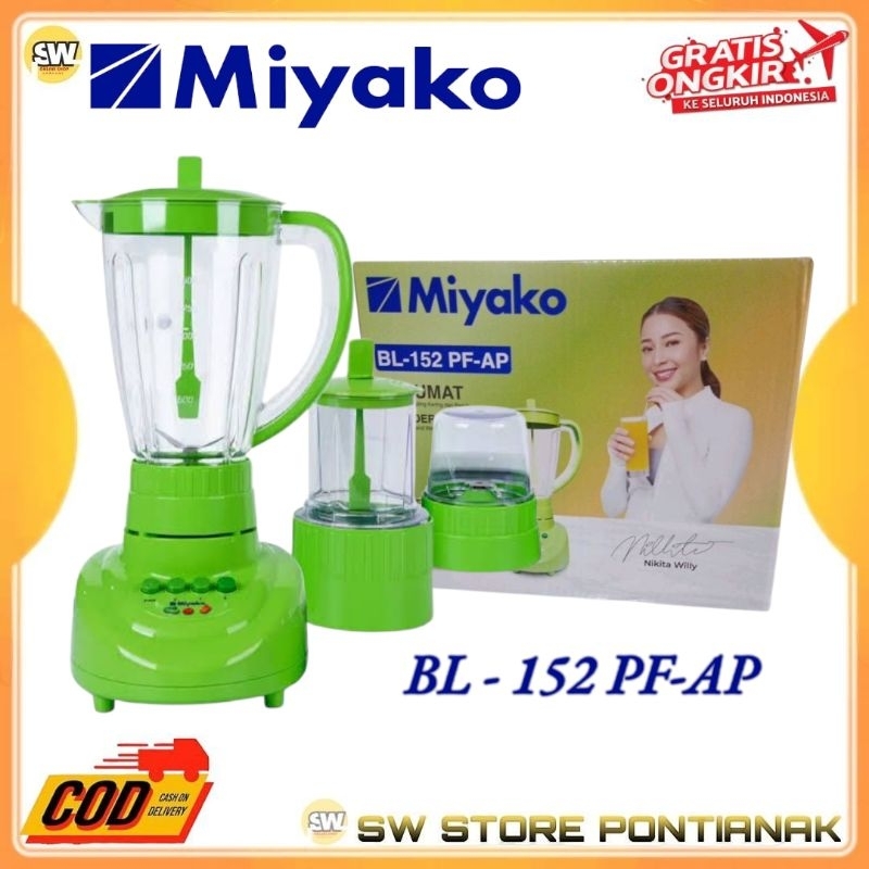 Jual BLENDER MIYAKO BL 152 PF-AP 3IN1 PLASTIK ANTI PECAH ORIGINAL GARANSI RESMI MIYAKO / MIYAKO ...