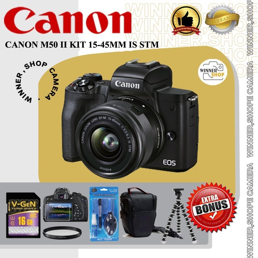 Jual Kamera Canon M50 II Kit 15-45mm STM EOS M50 Mark II Camera ...