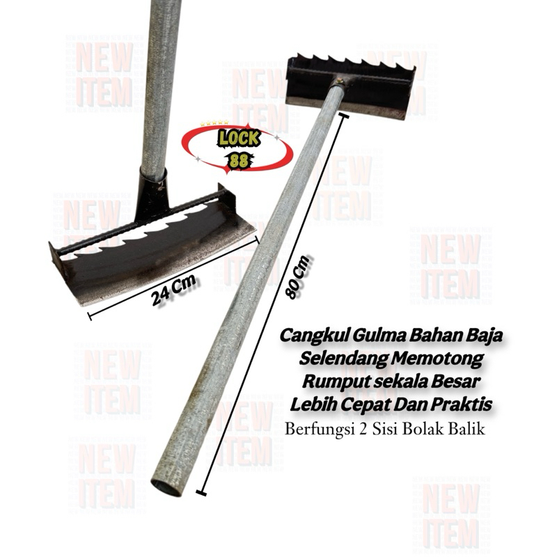 Jual Alat Garuk Rumput Liar Gulma Asi Baja Gergaji Gagang Besi Panjang ...