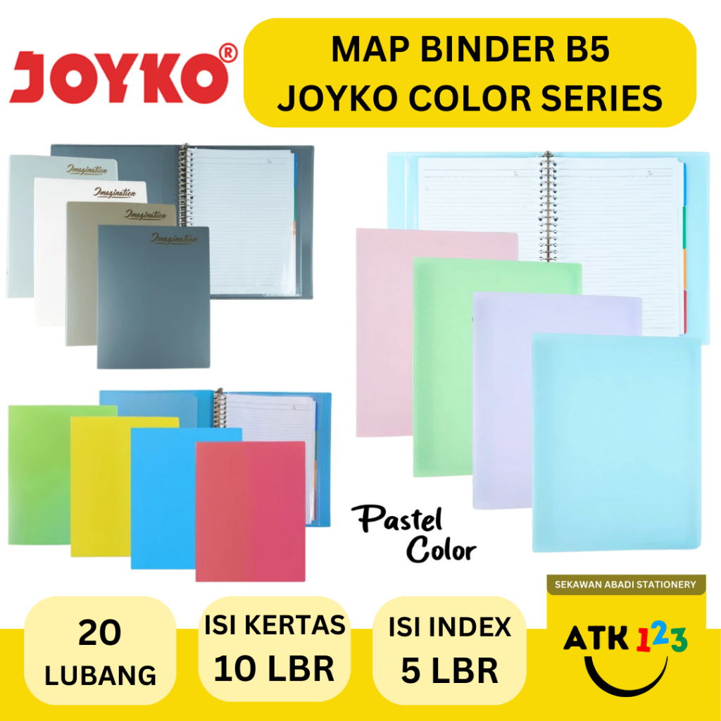 Jual JOYKO Map Binder / Buku Binder Kuliah Merk Joyko B5 Colors Series ...
