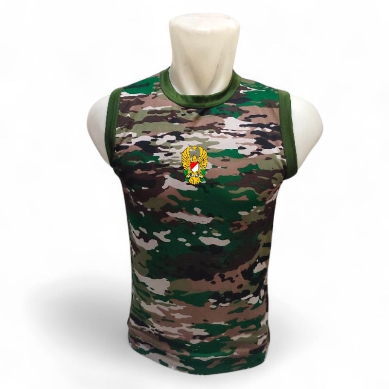 Jual Singlet olahraga loreng logo tni ad/singlet tni ad/singlet loreng ...