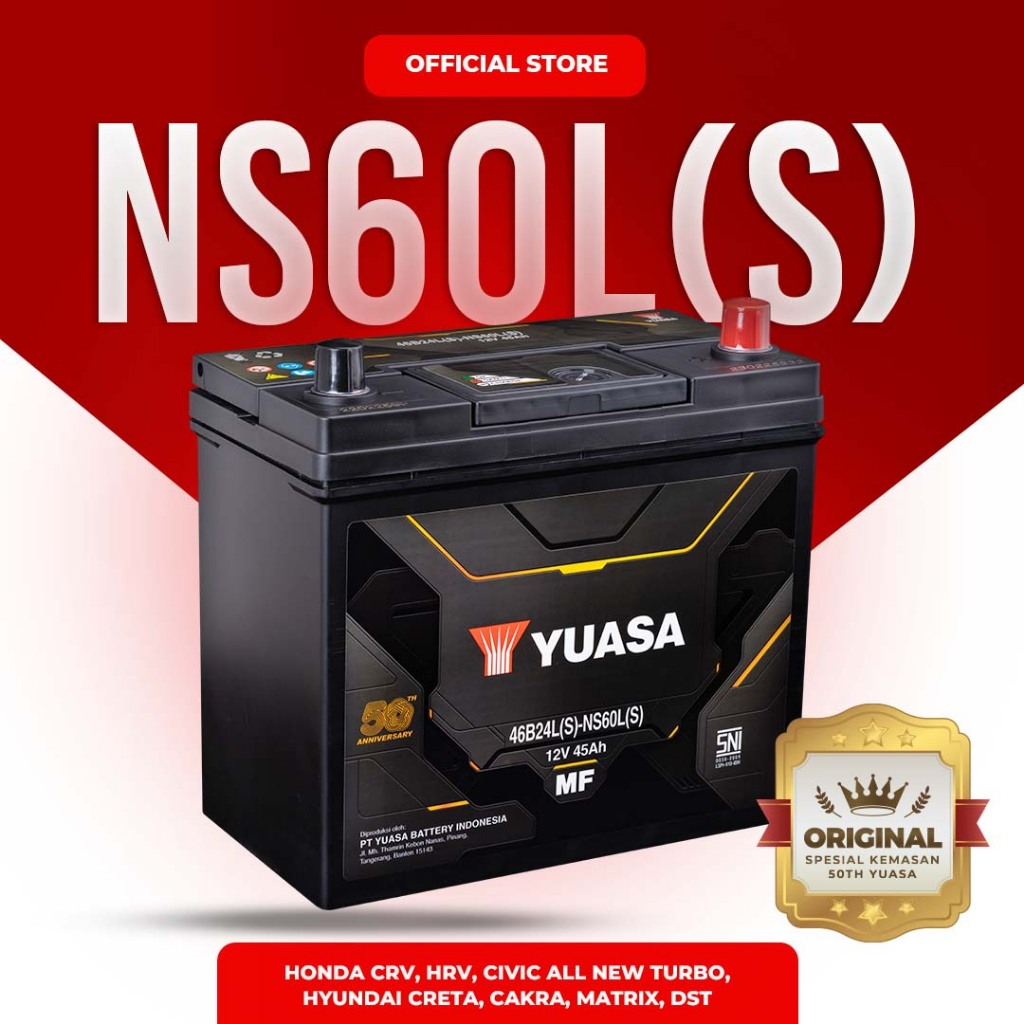 Jual Yuasa Aki Mobil NS60LS-MF 100% ORIGINAL | Shopee Indonesia