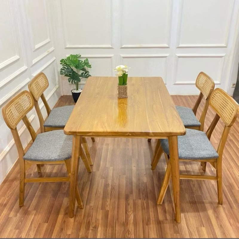 Jual Set Kursi Cafe dan Resto Termurah, Set Meja Makan Rotan Minimalis ...